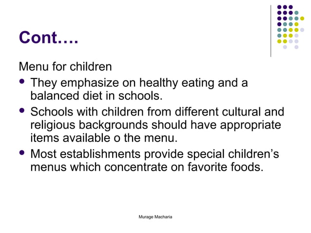 23menuplanning 140127005311-phpapp01 | PPT