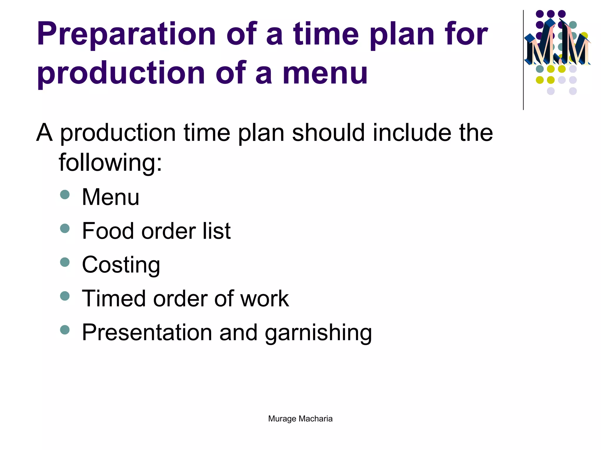 Menu Planning | PPT