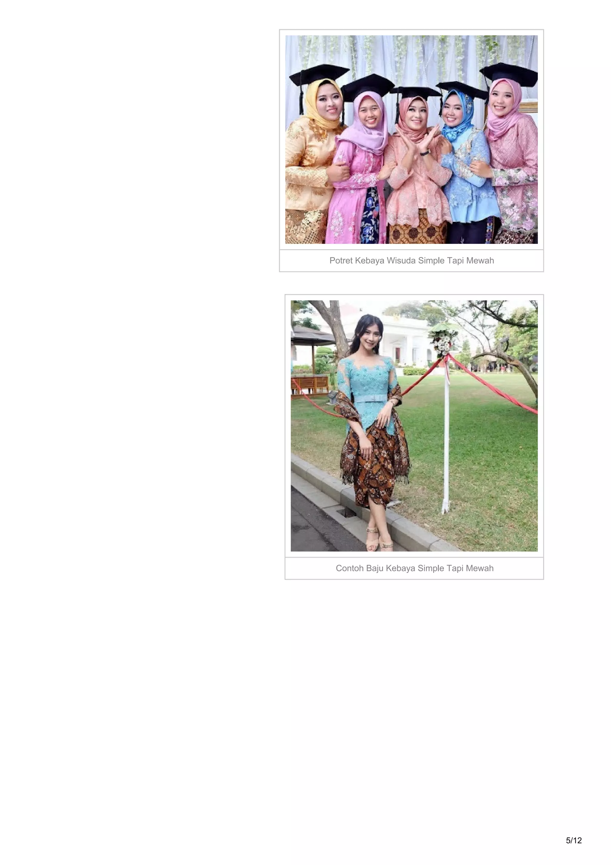 23 model baju kebaya simple tapi mewah terbaru 2018 | PDF