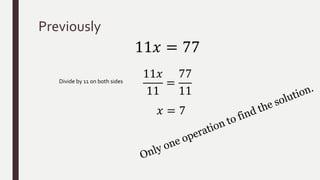 2 3 multi step equations | PPT