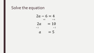 2 3 multi step equations | PPT