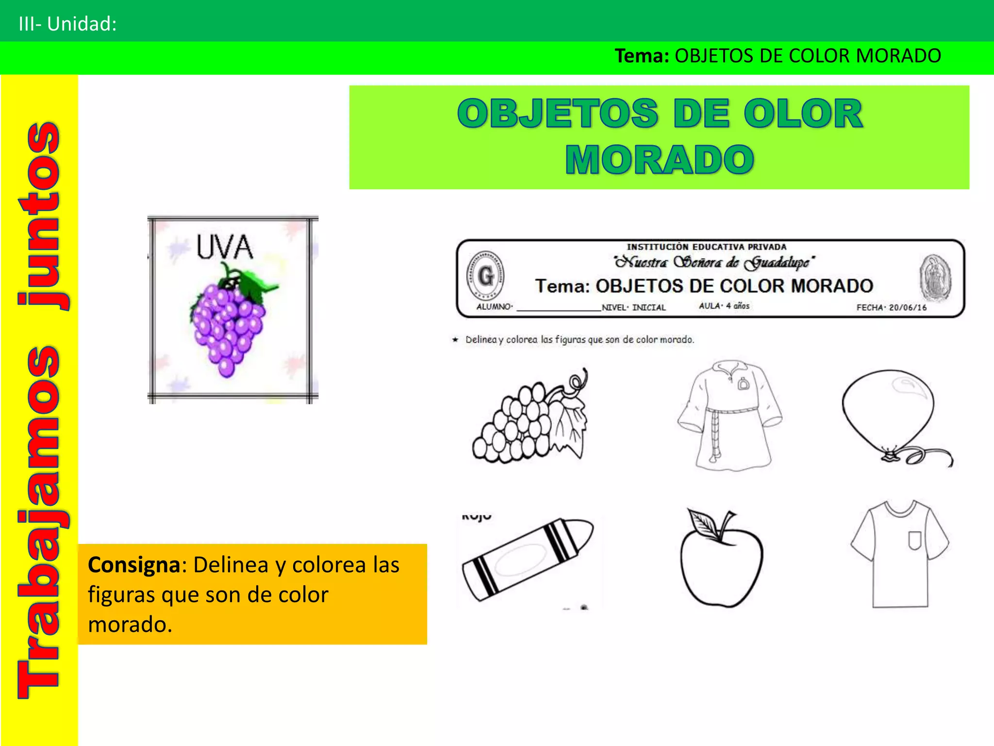 23 objetos de color morado | PPTX
