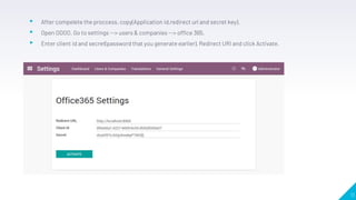 Office 365 Integration with Odoo | PPT
