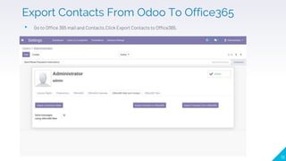Office 365 Integration with Odoo | PPT