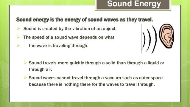 Examples Of Sound Energy