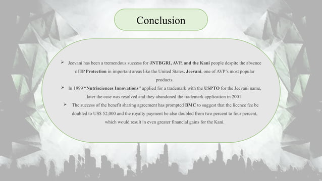 IPR-Traditional knowledge- Kani Tribe Case Study | PPTX