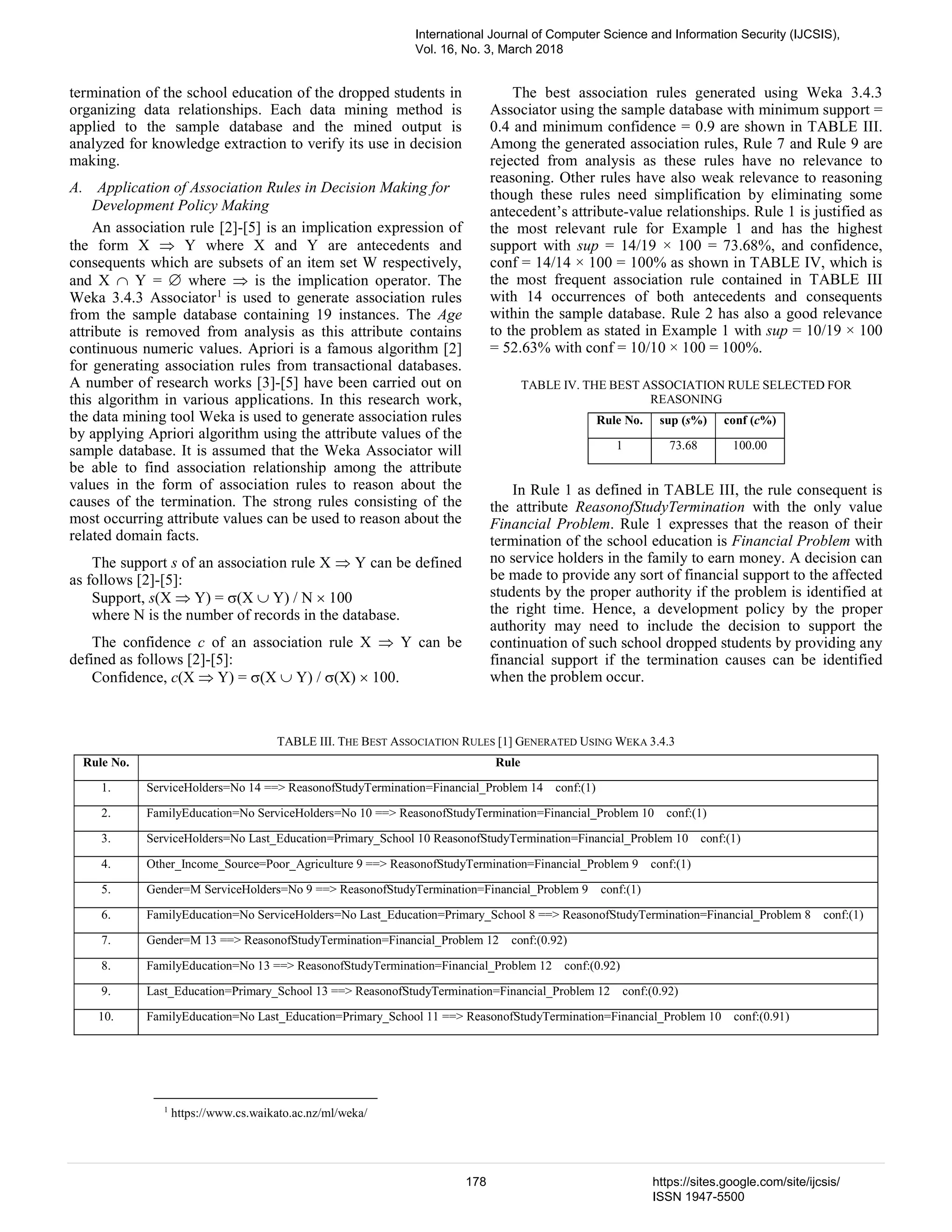 Knowledge Extraction by Applying Data Mining Technique to Use in Decision Making for Development ...