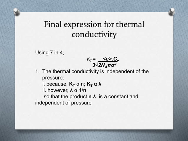 THERMAL CONDUCTIVITY OF GASES; MOLECULAR COLLISIONS AND MEAN FREE PATH.pptx