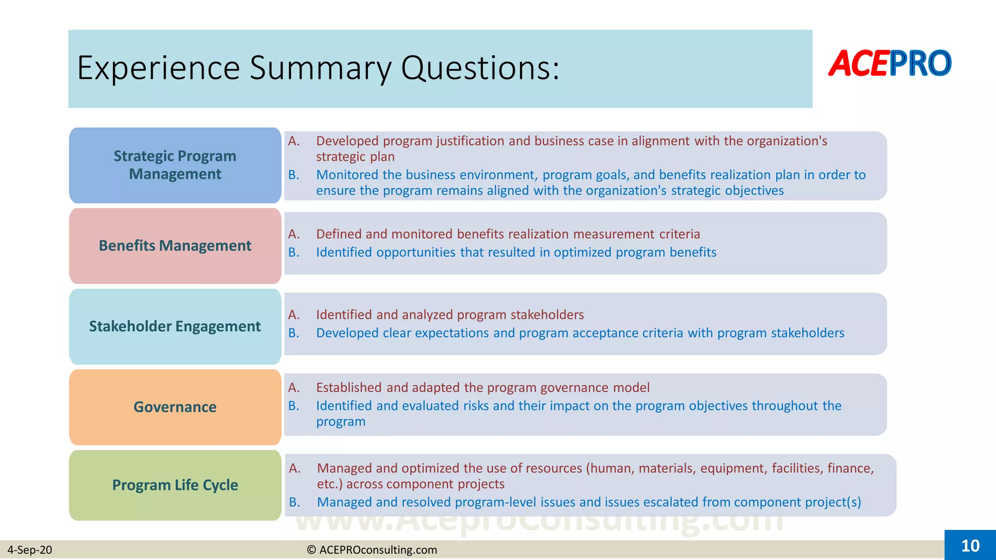 PMI-PgMP Application Development | PDF | Resume Writing and Advice ...
