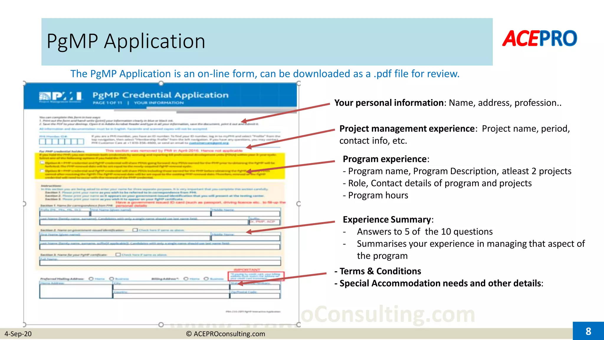 PMI-PgMP Application Development | PDF