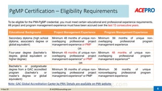 PMI-PgMP Application Development | PDF