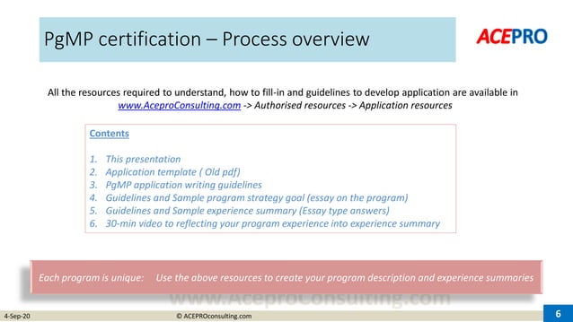 PMI-PgMP Application Development | PDF | Resume Writing and Advice ...
