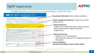 PMI-PgMP Application Development | PDF