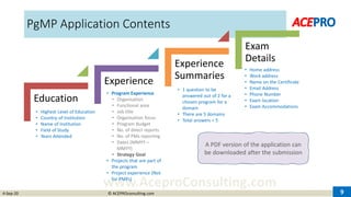 PMI-PgMP Application Development | PDF