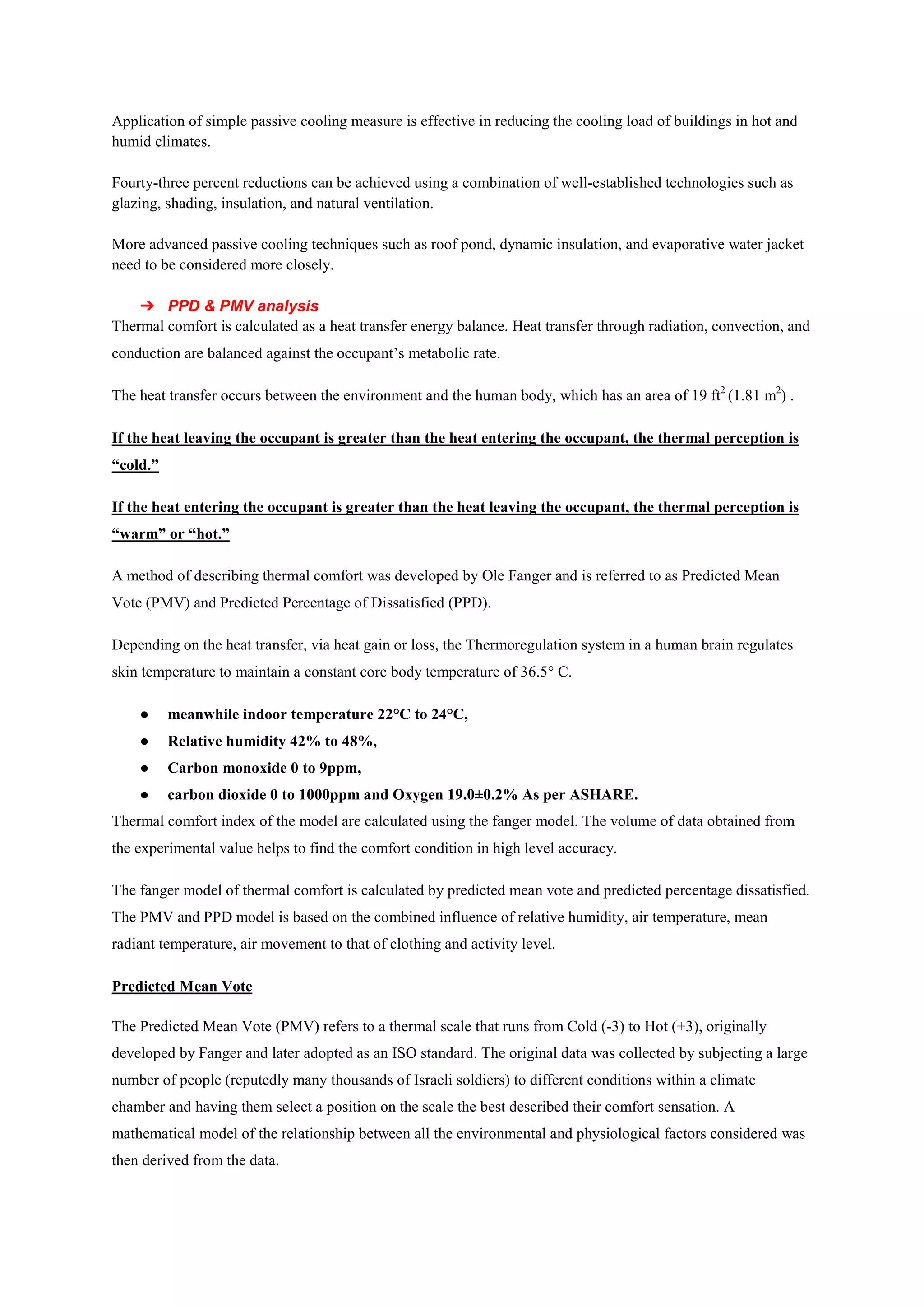 sem 2 thermal comfort and passive design | PDF