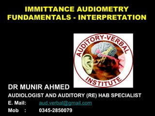 23rd B Lec 8 Riphah Immittance Audiometry.ppt | Ear, Nose and Throat ...