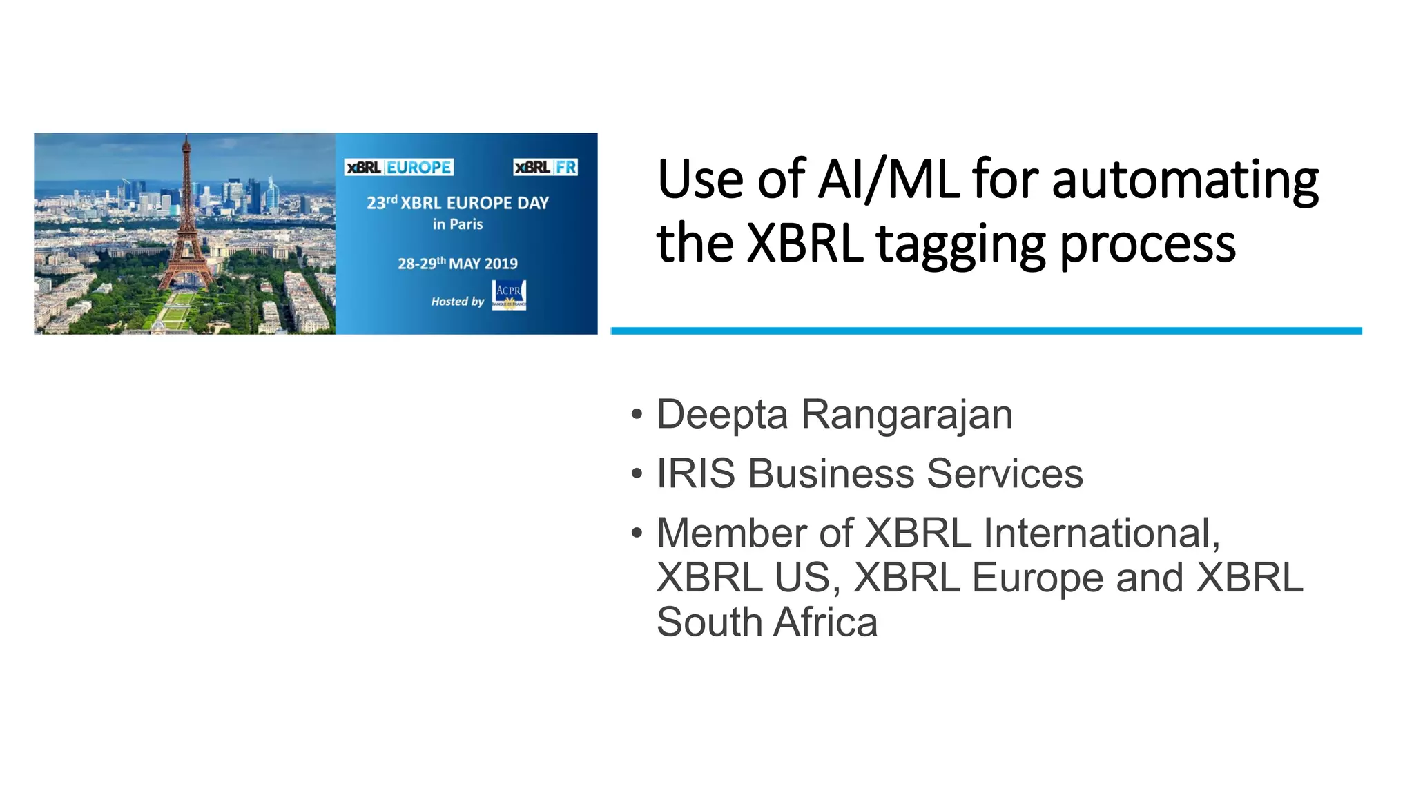 Use of AI/ML for automating the XBRL tagging process | PDF