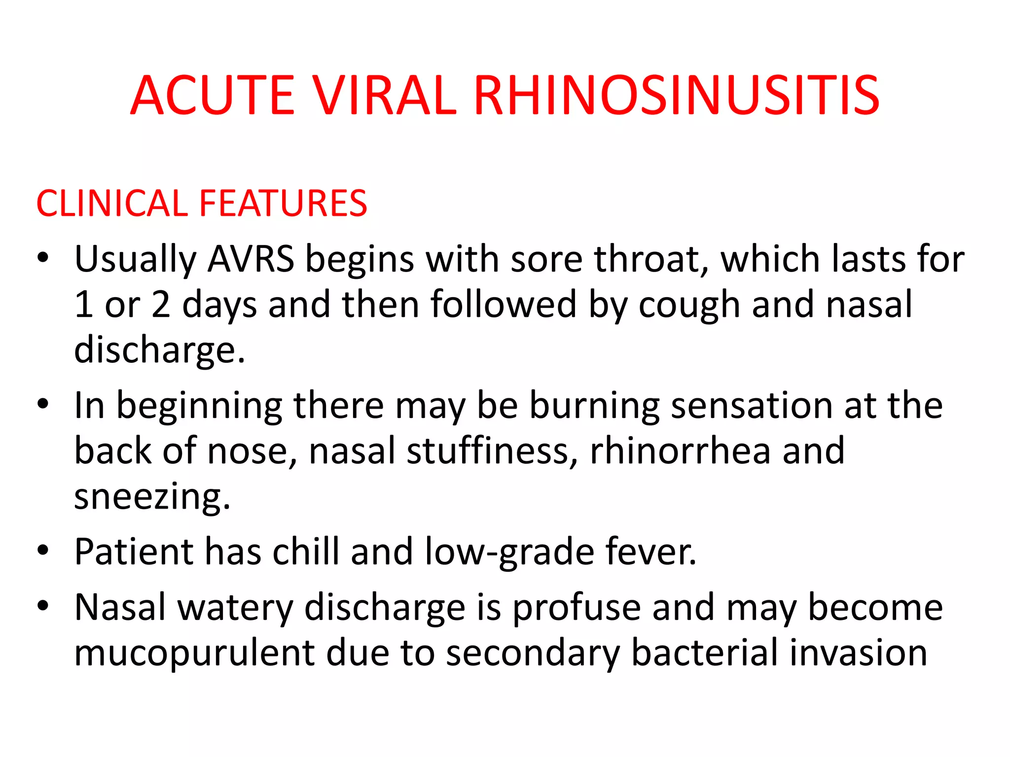 ACUTE & CHRONIC RHINOSINUSITIS | PPTX