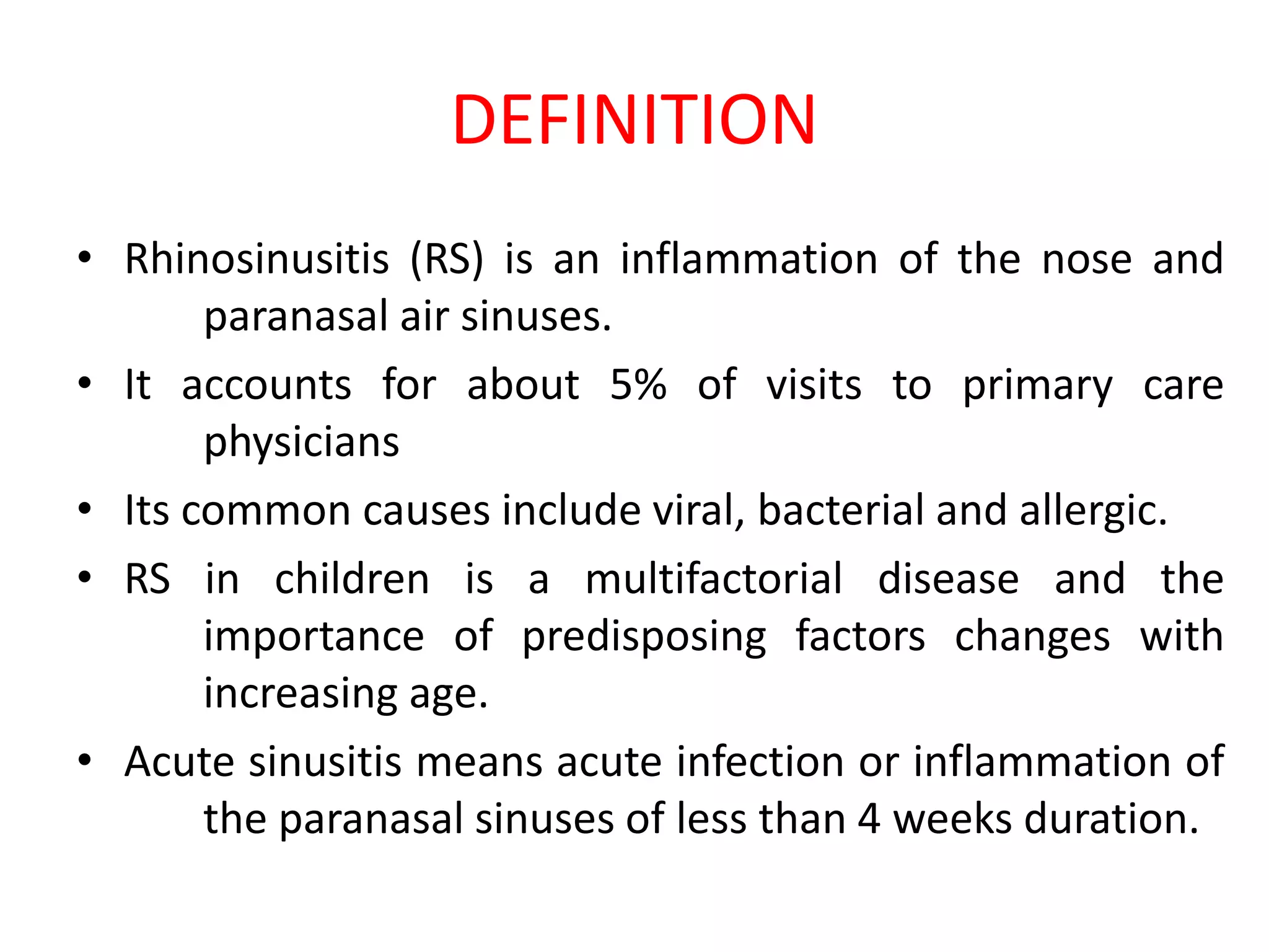 ACUTE & CHRONIC RHINOSINUSITIS | PPTX