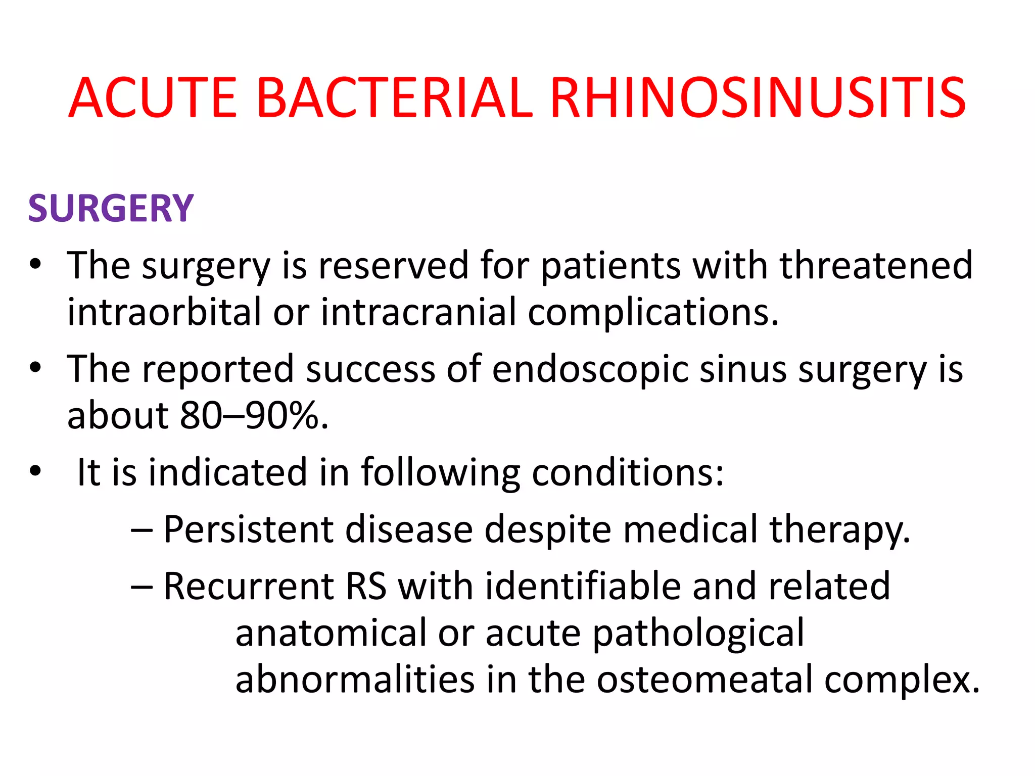 ACUTE & CHRONIC RHINOSINUSITIS | PPTX