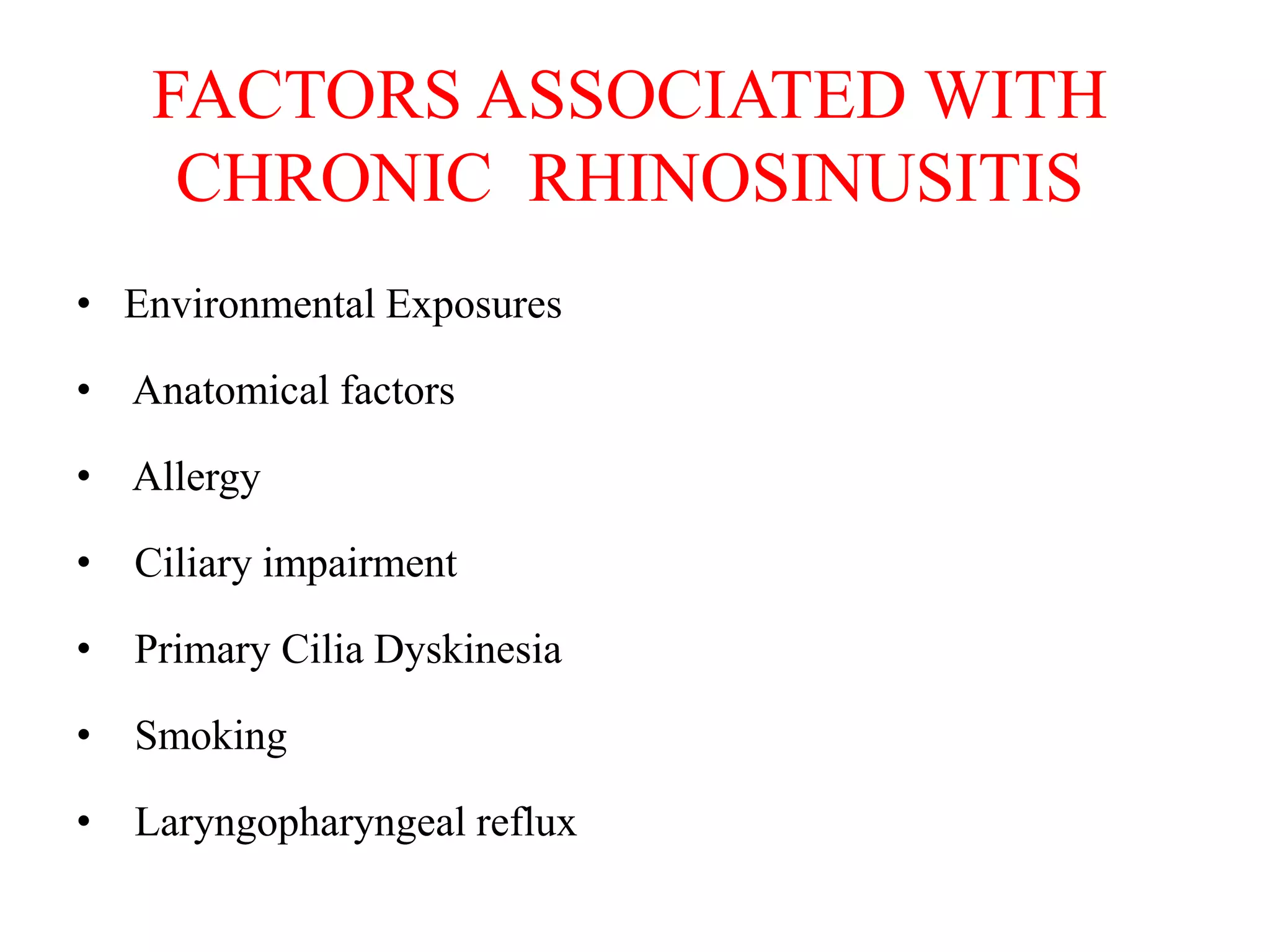 ACUTE & CHRONIC RHINOSINUSITIS | PPTX