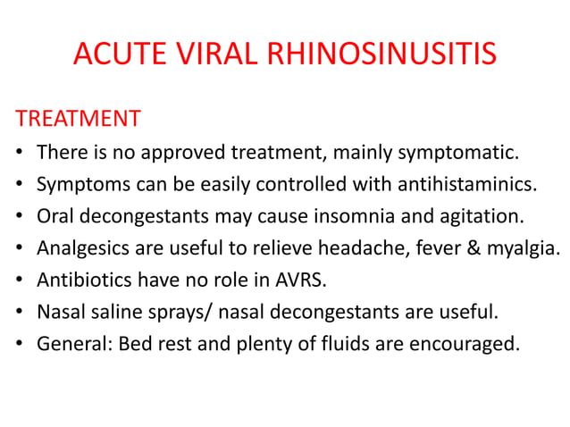 ACUTE & CHRONIC RHINOSINUSITIS | PPTX | Ear, Nose and Throat Conditions | Diseases and Conditions