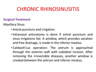 ACUTE & CHRONIC RHINOSINUSITIS | PPTX