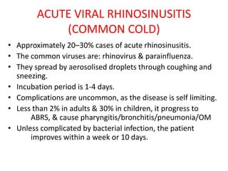 ACUTE & CHRONIC RHINOSINUSITIS | PPTX