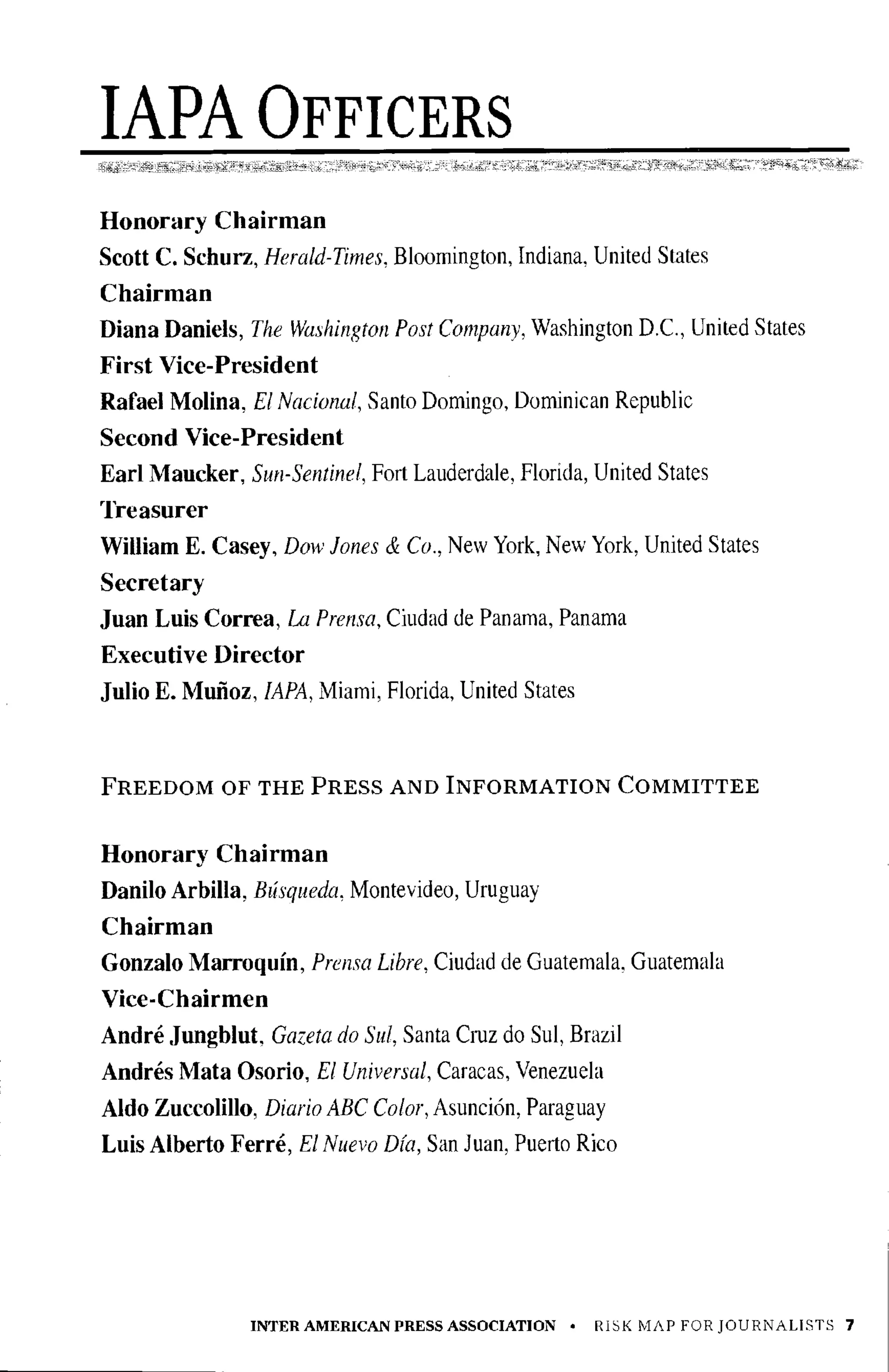 23 Risk Map for Journalists | PDF