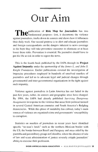 23 Risk Map for Journalists | PDF