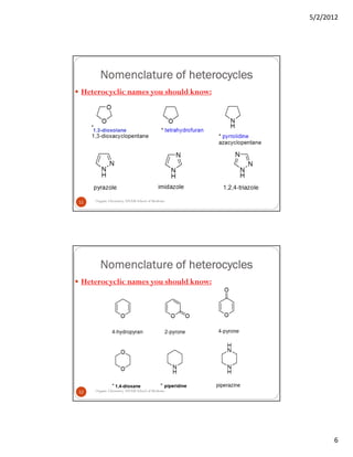 (23) session 23 heterocyclic compounds (self-study!) | PDF | Chemistry ...