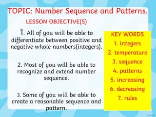 23T1W3 Mathematics ppt on Number Sequence.ppt