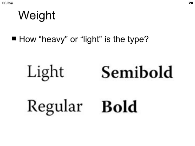 CS 354 Typography | PPT