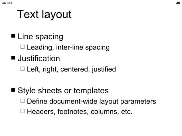 CS 354 Typography | PPT