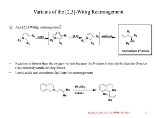 The (2, 3) witting rearrangement | PPTX