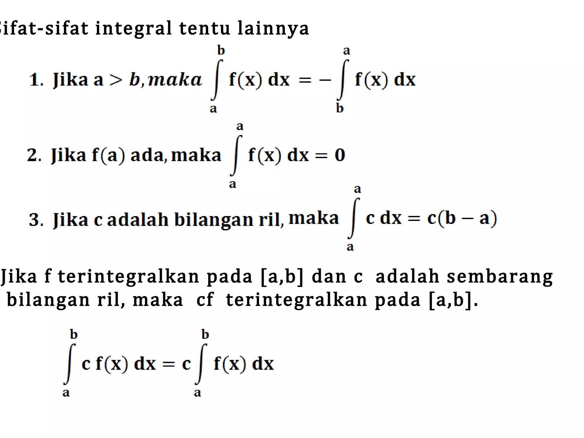 INTEGRAL TENTU DAN PENERAPANNYA | PPT