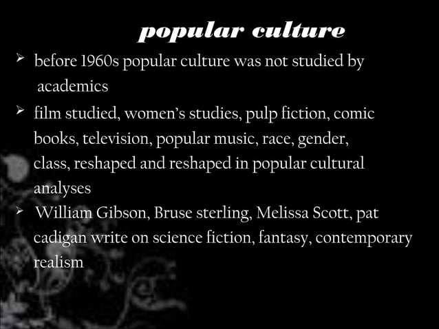 Postmodernism and Popular Culture | PPT