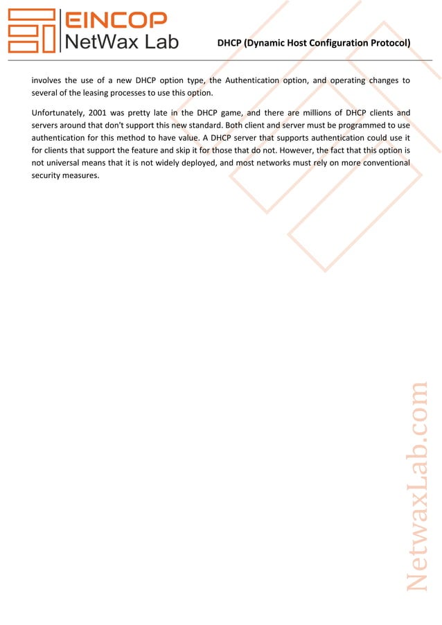 DHCP (dynamic host configuration protocol) | PDF
