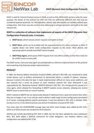 DHCP (dynamic host configuration protocol) | PDF