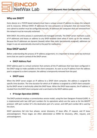 DHCP (dynamic host configuration protocol) | PDF