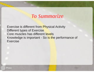 Does exercise make a difference - evidence and experience, Lenny ...