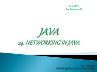 Networking in Java | PPTX