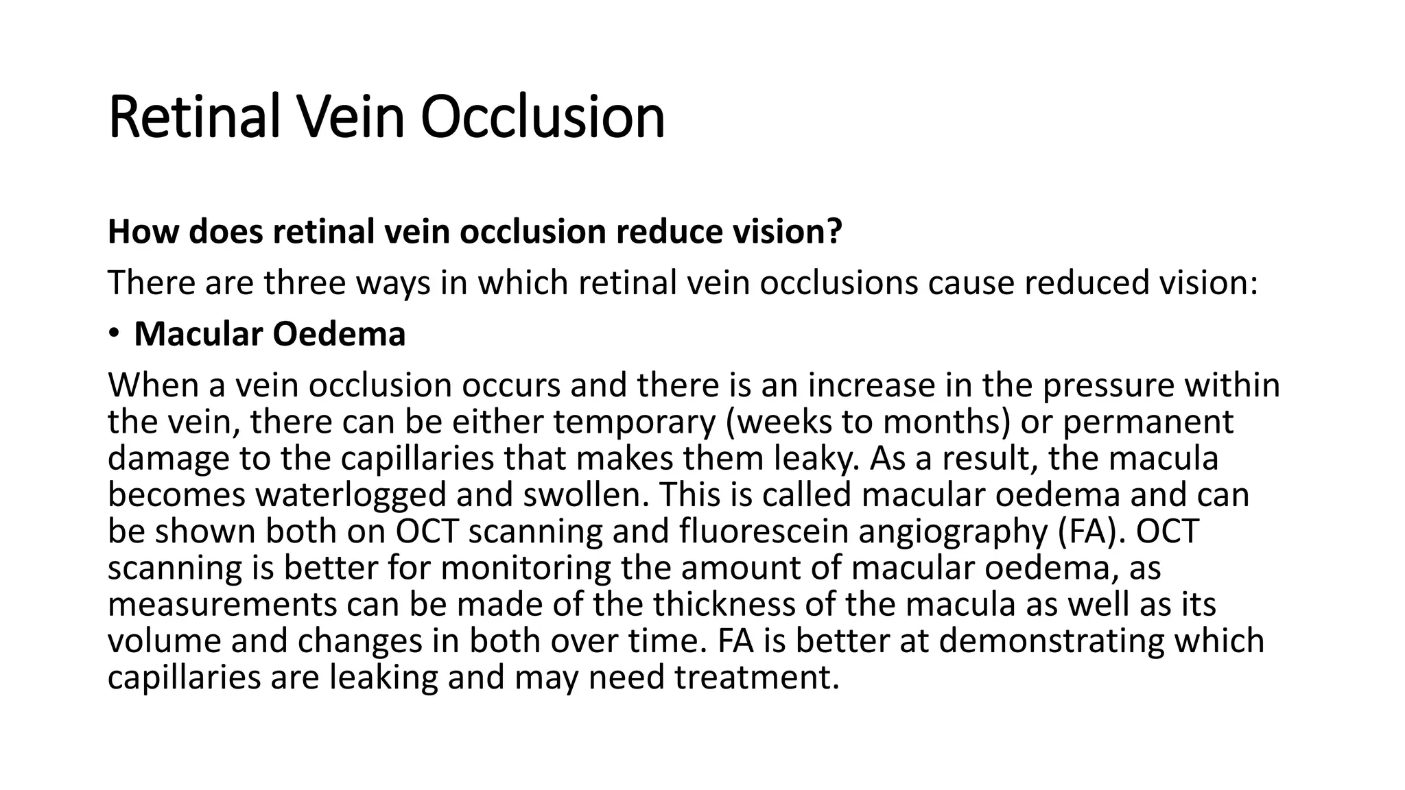 24. Retinal Vein Occlusion | PPT