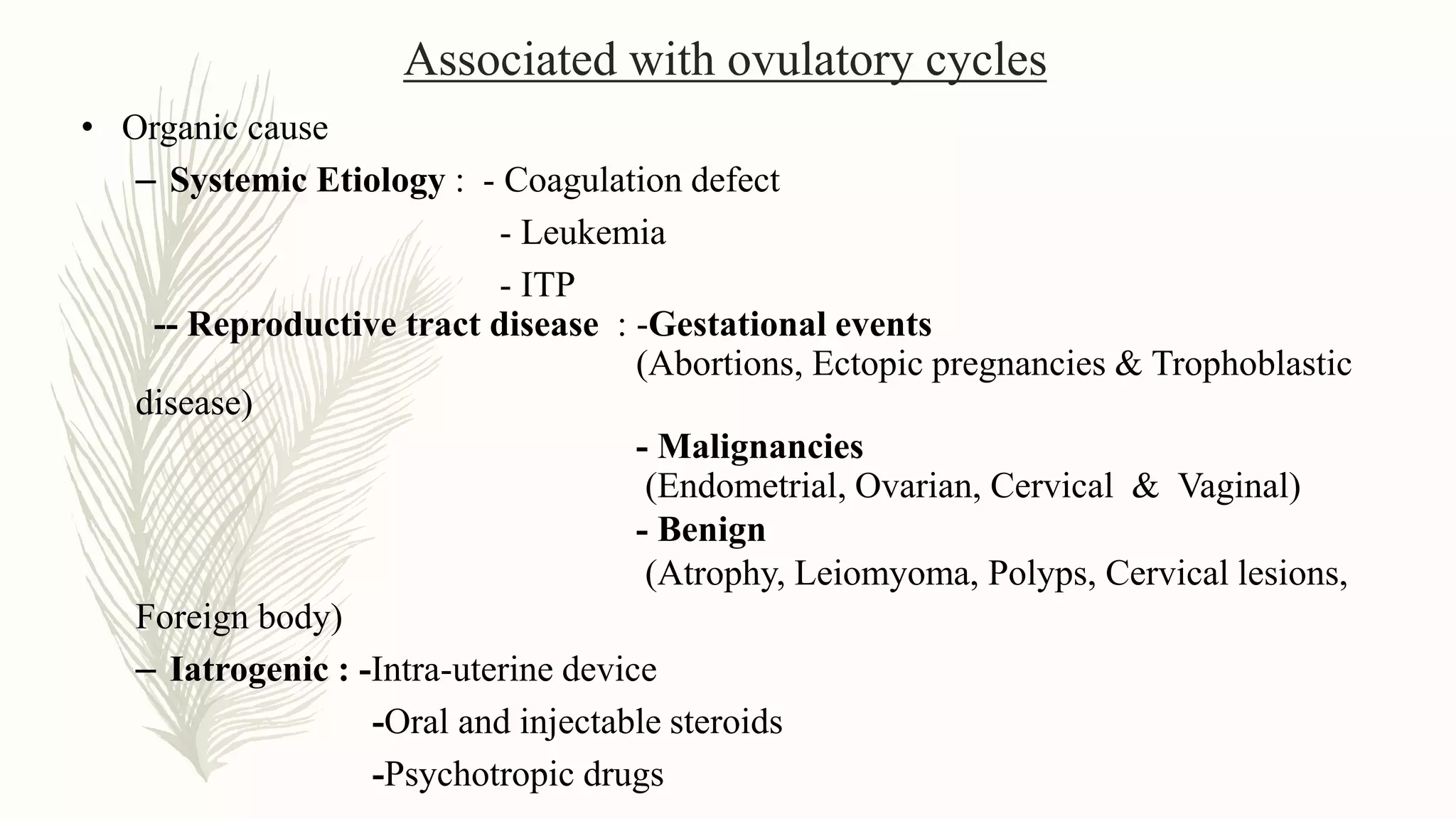 Abnormal uterine bleeding | PPTX