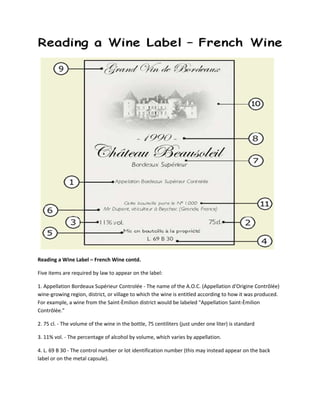 How to read wines labels | DOC
