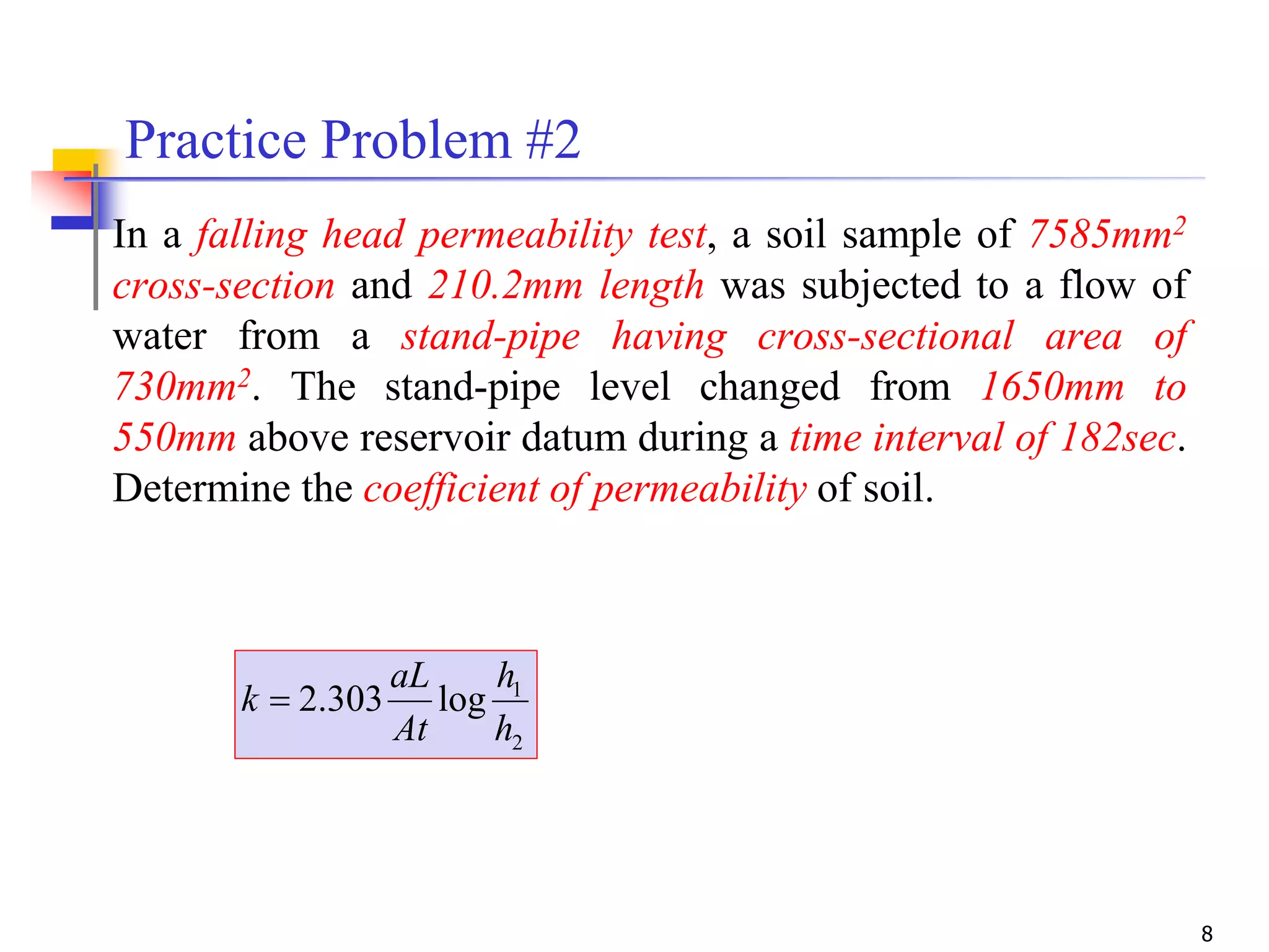 Geotechnical Engineering-I [Lec #24: Soil Permeability - II] | PPSX