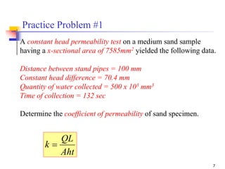 Geotechnical Engineering-I [Lec #24: Soil Permeability - II] | PPSX
