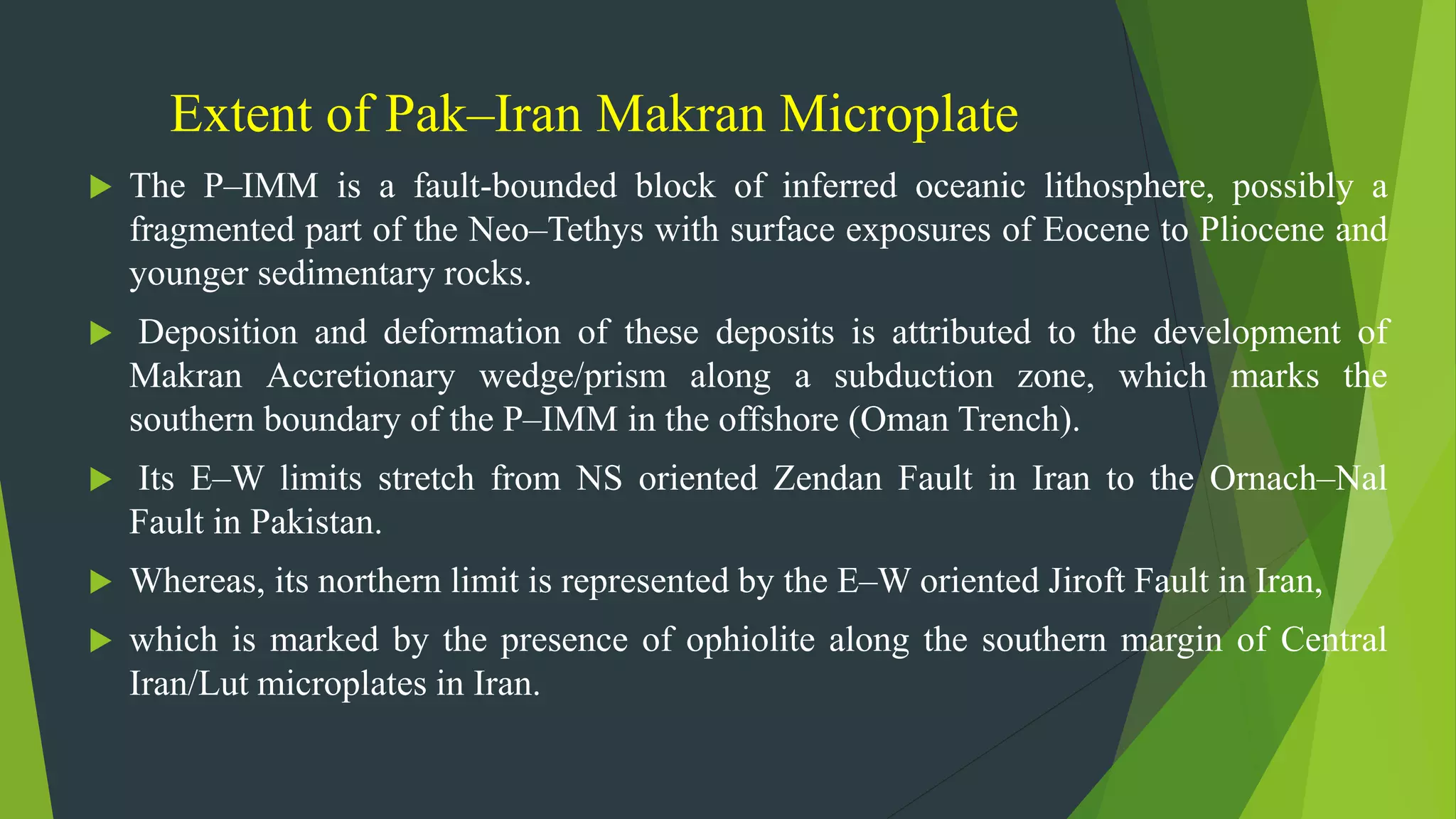 Indo-Eurasian Plate collision and the evolution of Pak-Iran ...