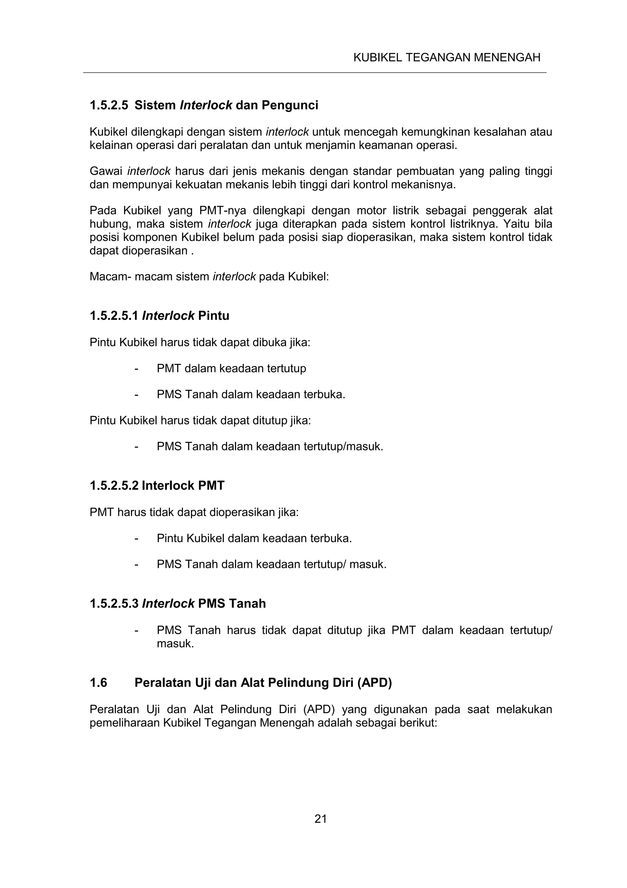 Buku pedoman kubikel tegangan menengah | PDF