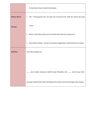 24. membuat corak dan rekaan (ikatan & celupan) | DOC